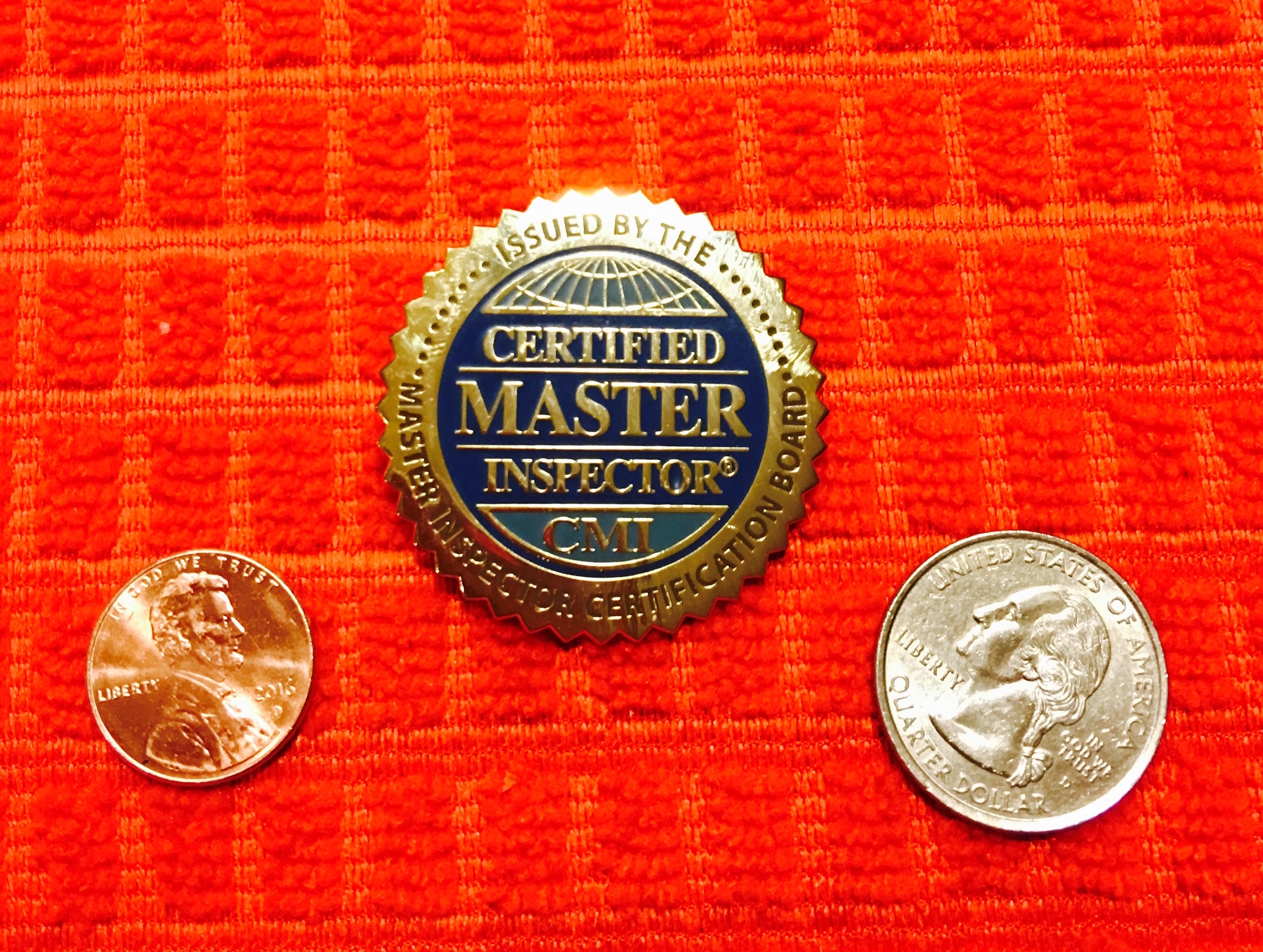 Free Certified Master Inspector® Gold-plated Pins